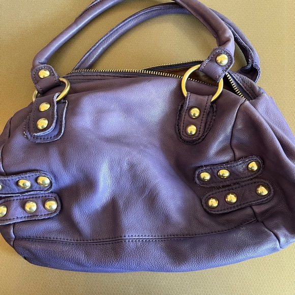 Linea Pelle | Bags | Linea Pelle Purple Soft Leather And Studds Clean ...